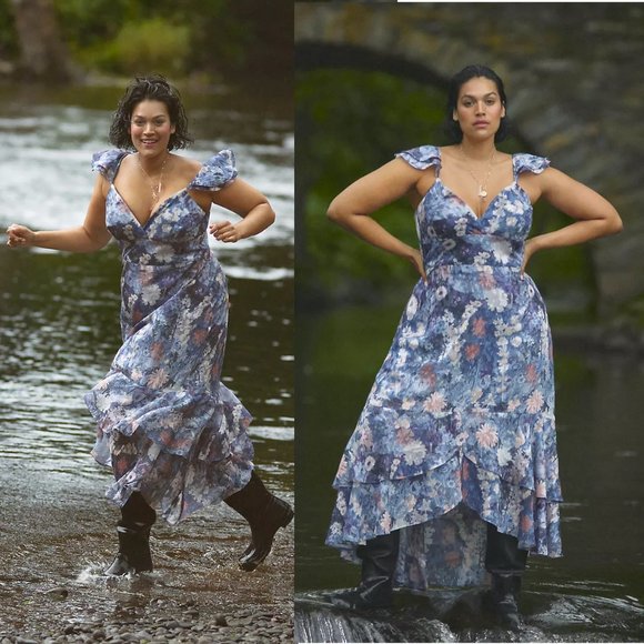 Anthropologie | Dresses | Anthropologie Hutch Ruffled Midi Dress | Poshmark